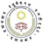 Dayalbagh Educational Institute 2021 Application Form (Till 7th Aug ...