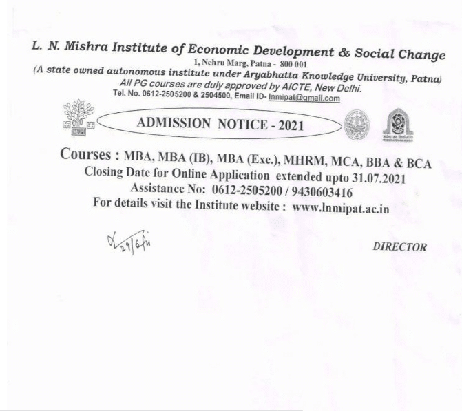 LN Mishra Patna Admission 2021: Application (Till 31st July), Dates ...
