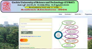 CUSAT 2024 CAT Application Form (Extended), Registration - Apply